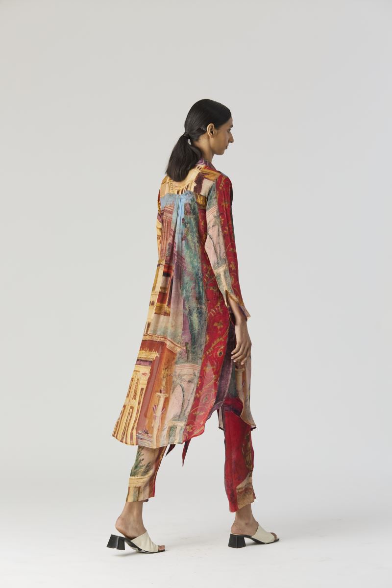 Buy - Villa roma multicolor wrap kurta set | Elan Store