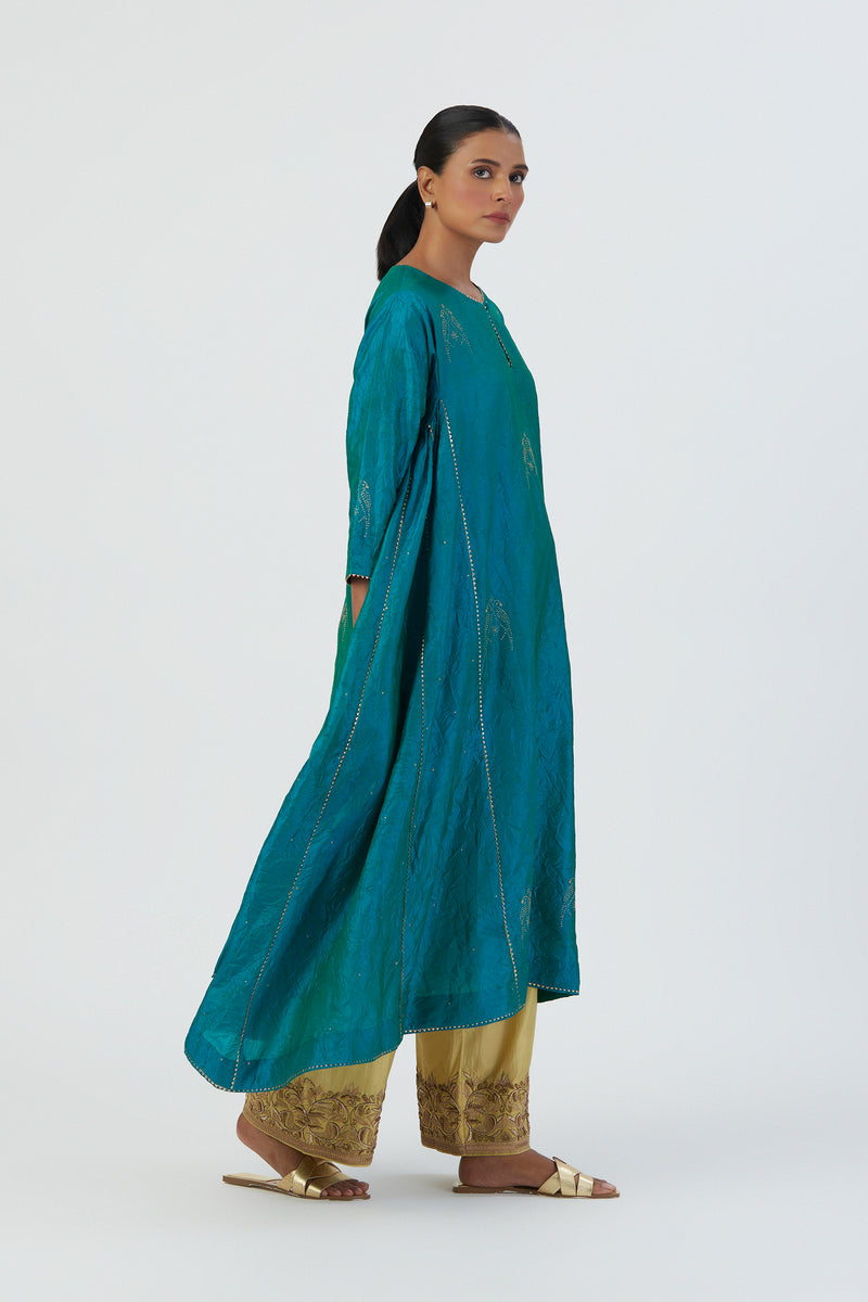 Buy - Sujata phirosa kurta with beige pants | Elan Store