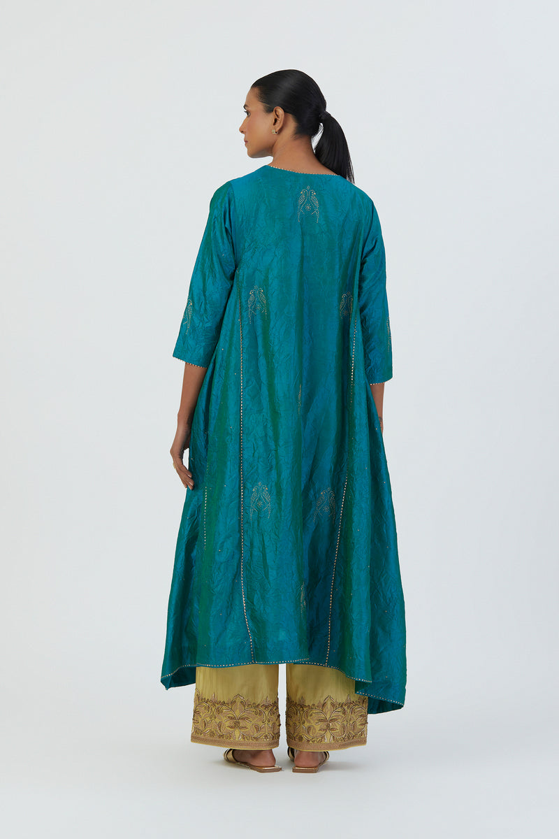 Buy - Sujata phirosa kurta with beige pants | Elan Store