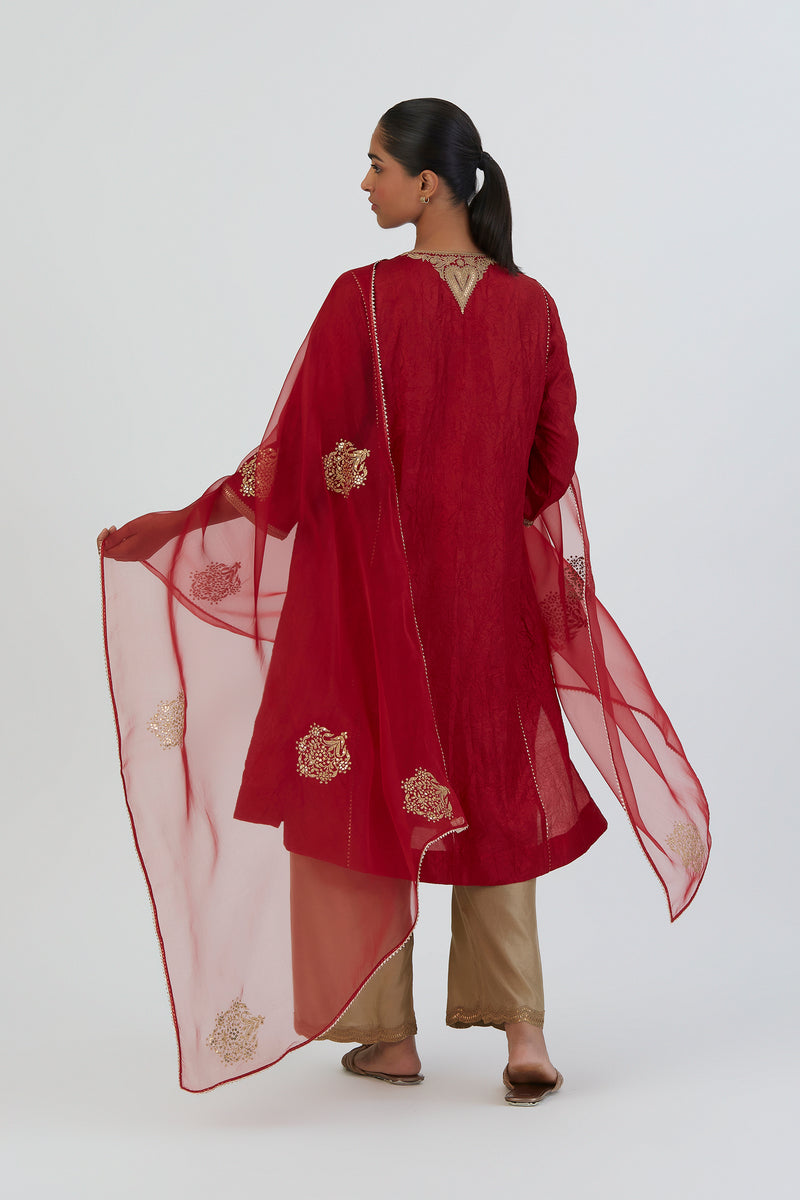 Buy - Deepa red dupatta | Elan Store