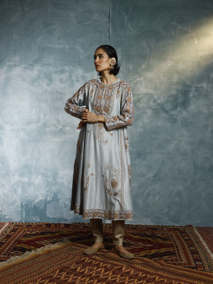 Buy - Alora cool blue kurta with pants | Elan Store