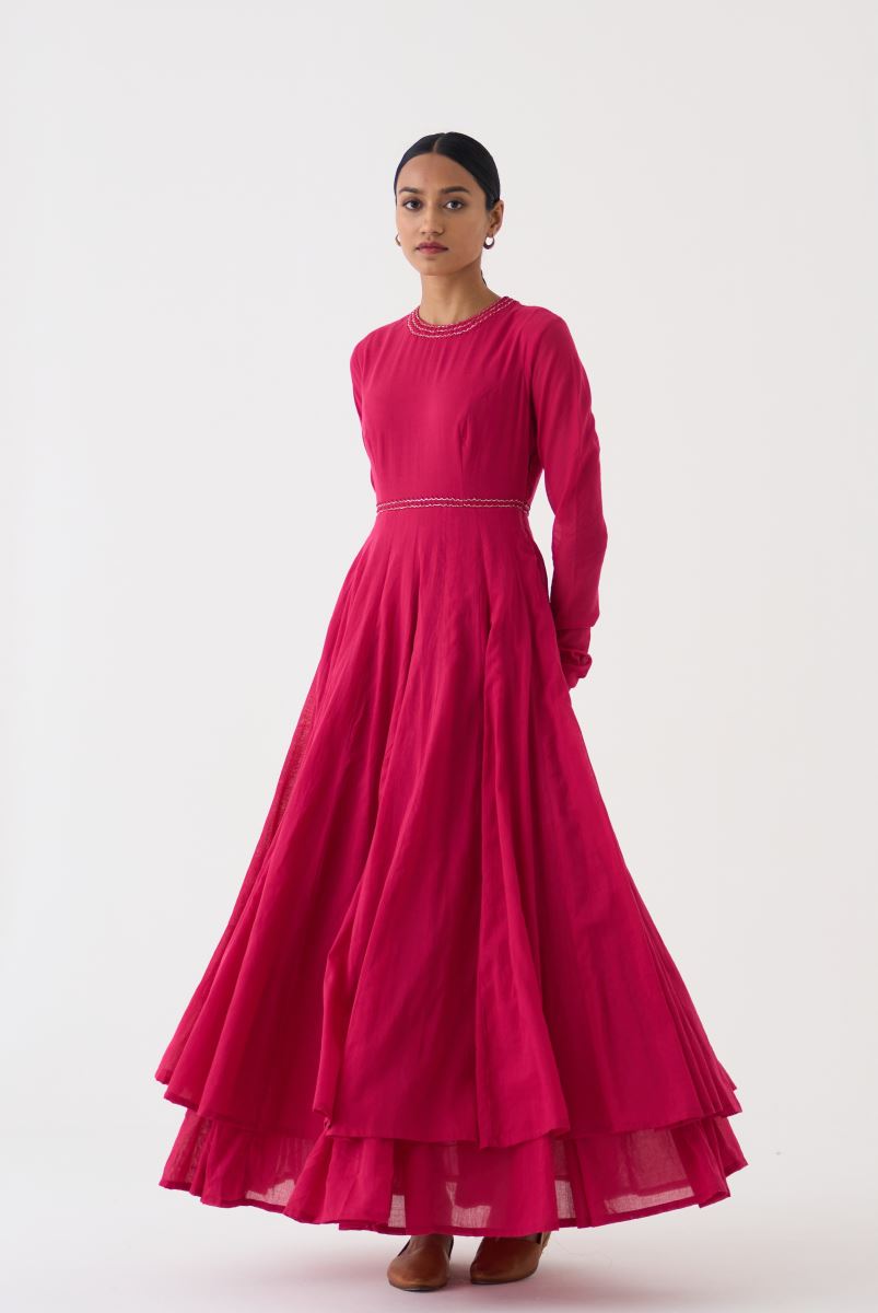 Buy - Amrita rani pink ghoomar anarkali set | Elan Store