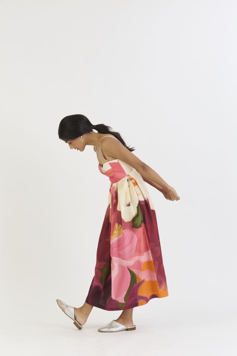 Buy - Cherry multicolor bralette dress | Elan Store