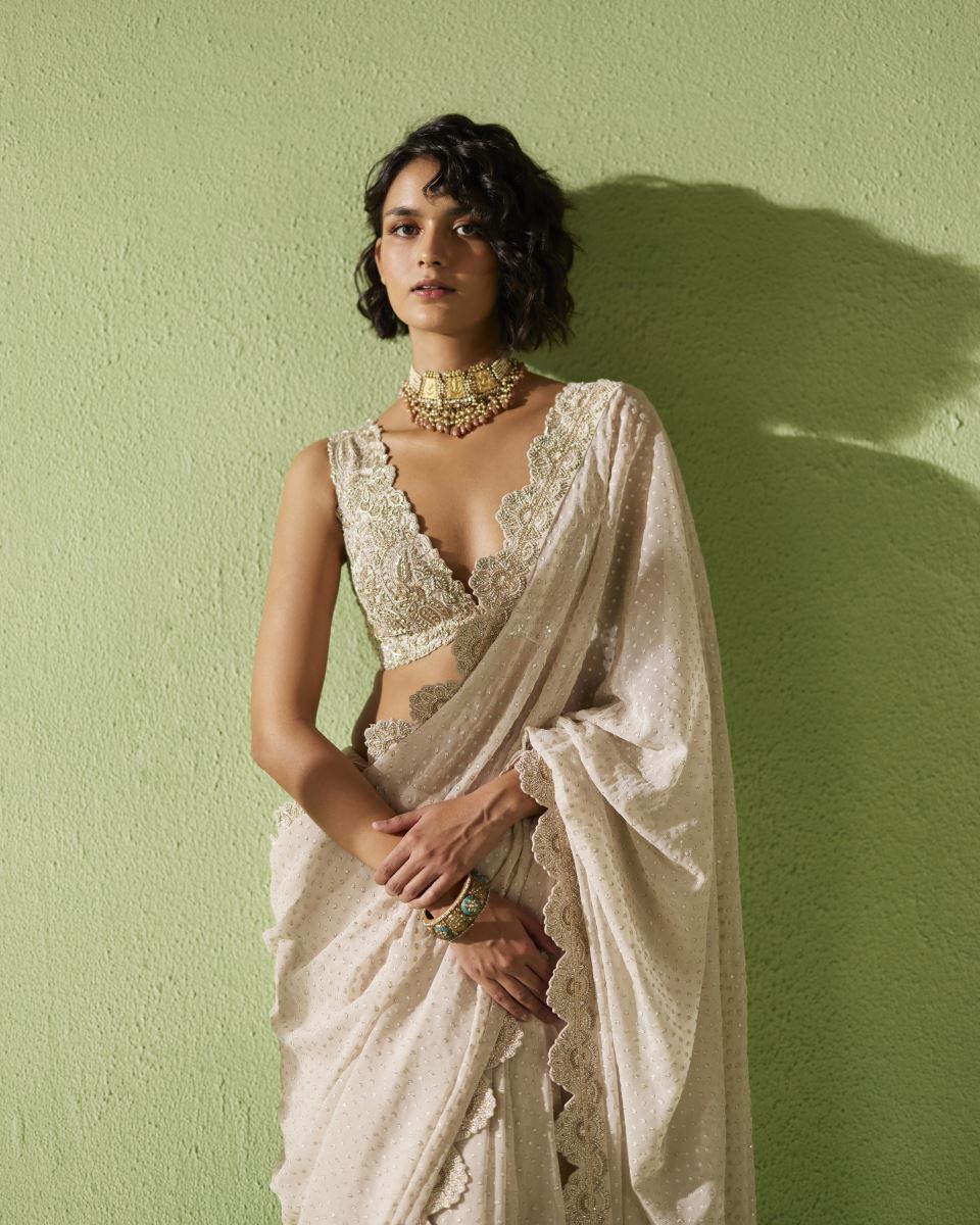 Buy - Ivory leela blouse | Elan Store