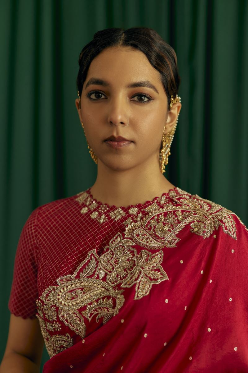 Buy - Tara red sari | Elan Store