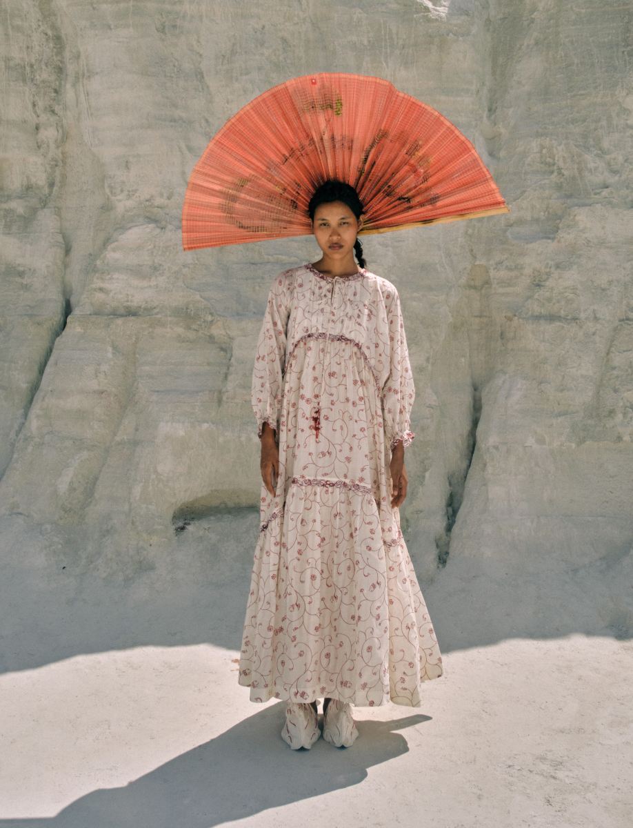 Buy - Min Maw chanderi tier dress | Elan Store