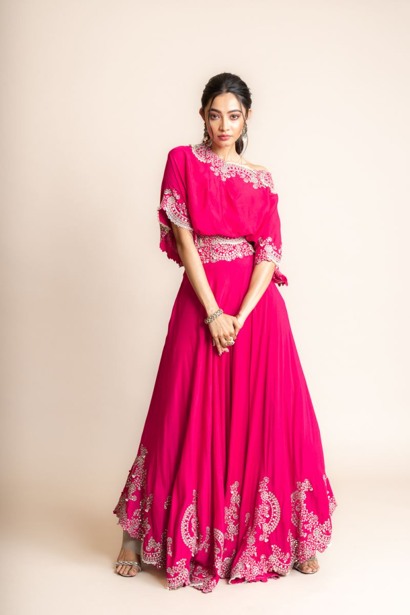 Buy - Off shoulder top and sharara set | Elan Store