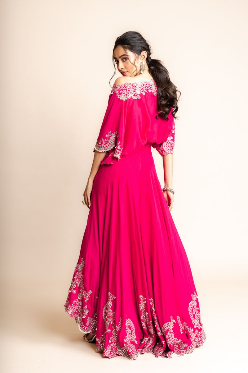 Buy - Off shoulder top and sharara set | Elan Store