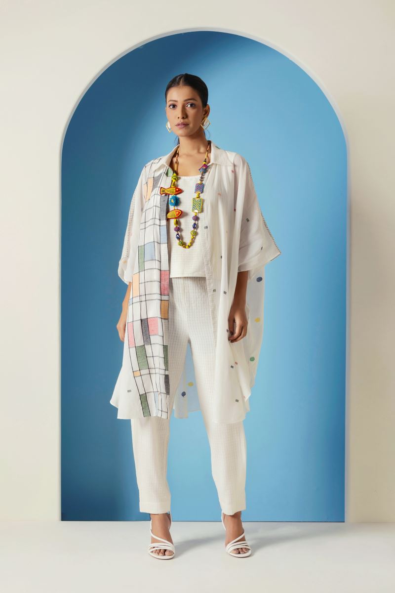 Buy - Prism cape shirt set | Elan Store