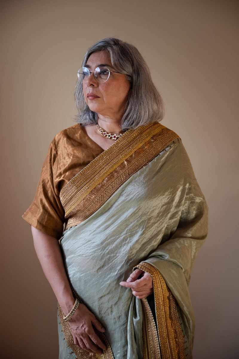 Buy - Shalimar Bagh antique gold bandi blouse | Elan Store