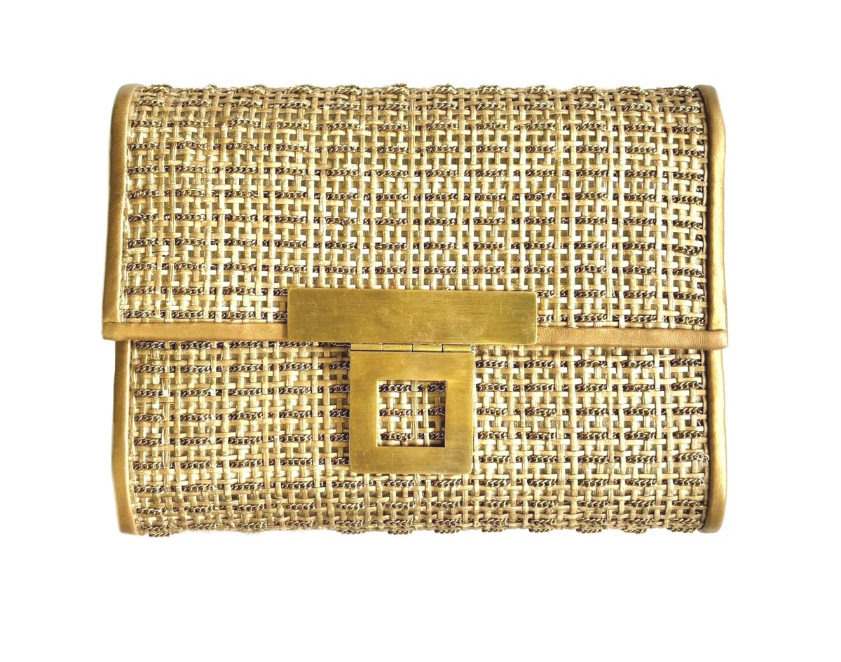 Buy - The luca gold clutch | Elan Store