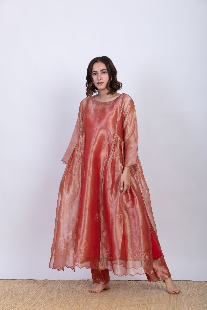 Buy - Keerthi tissue kurta set | Elan Store