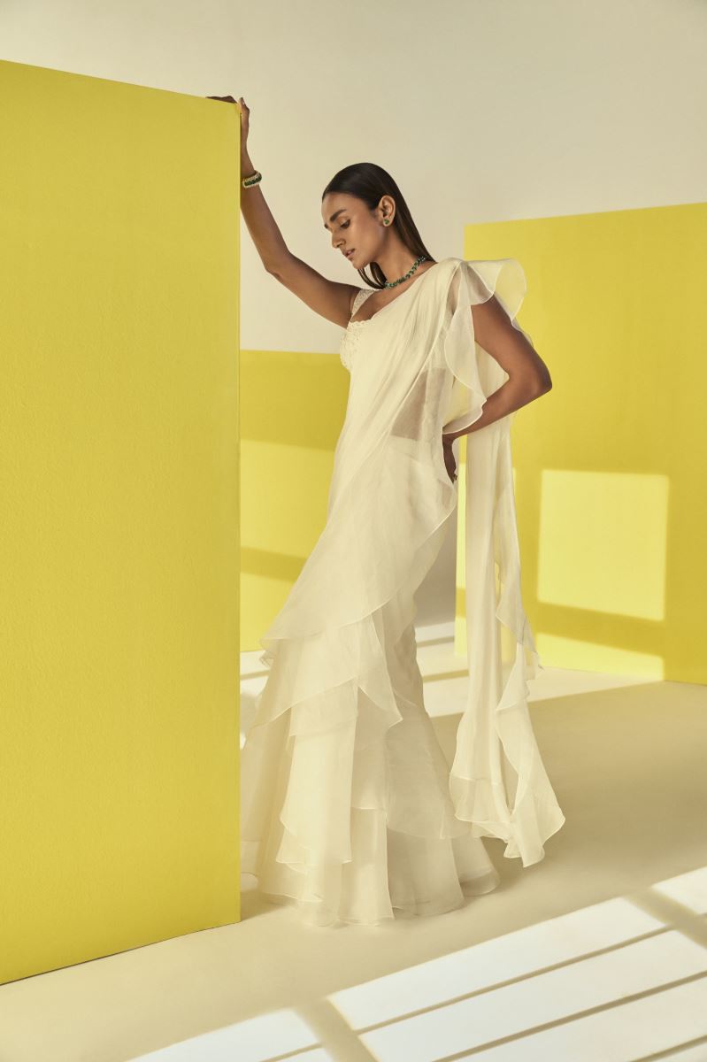 Buy - Aafa sari with blouse | Elan Store