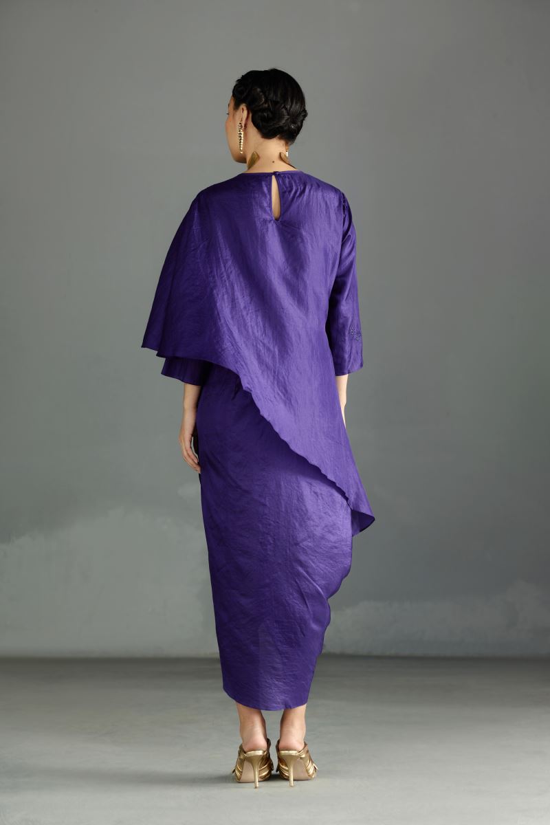 Buy - Beatrice purple toga dress | Elan Store