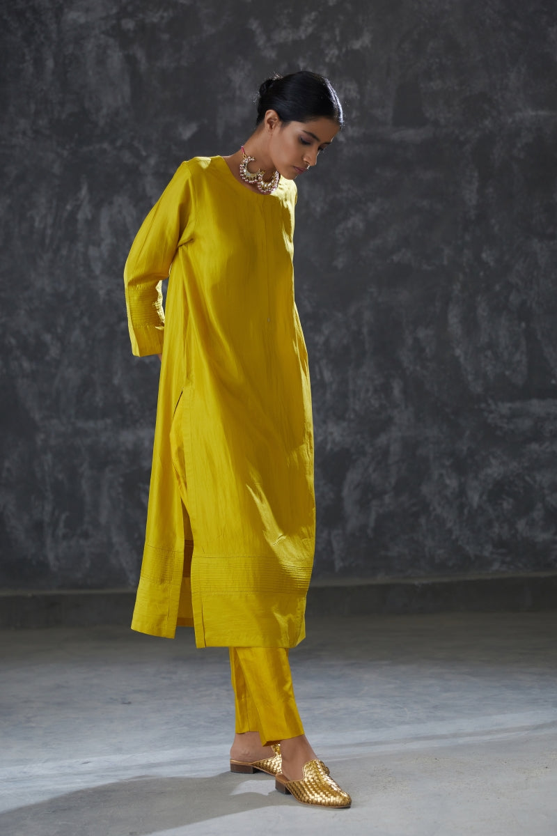 Buy - Corn pintuck panel tunic | Elan Store