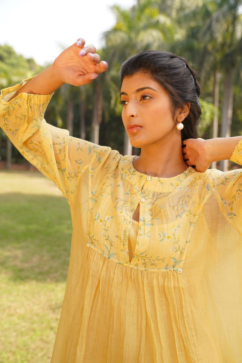 Buy - FF yellow dress | Elan Store