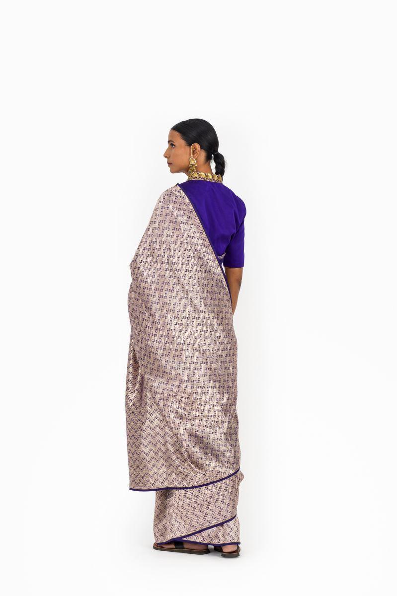 Buy - Girwa purple sari | Elan Store