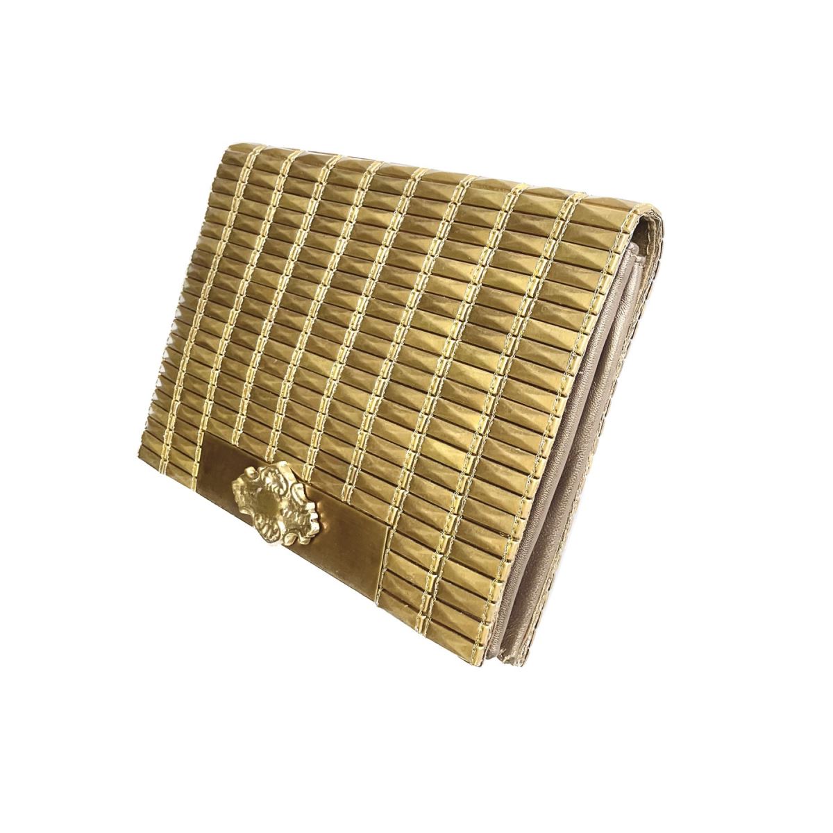 Buy - Gold metallica clutch | Elan Store