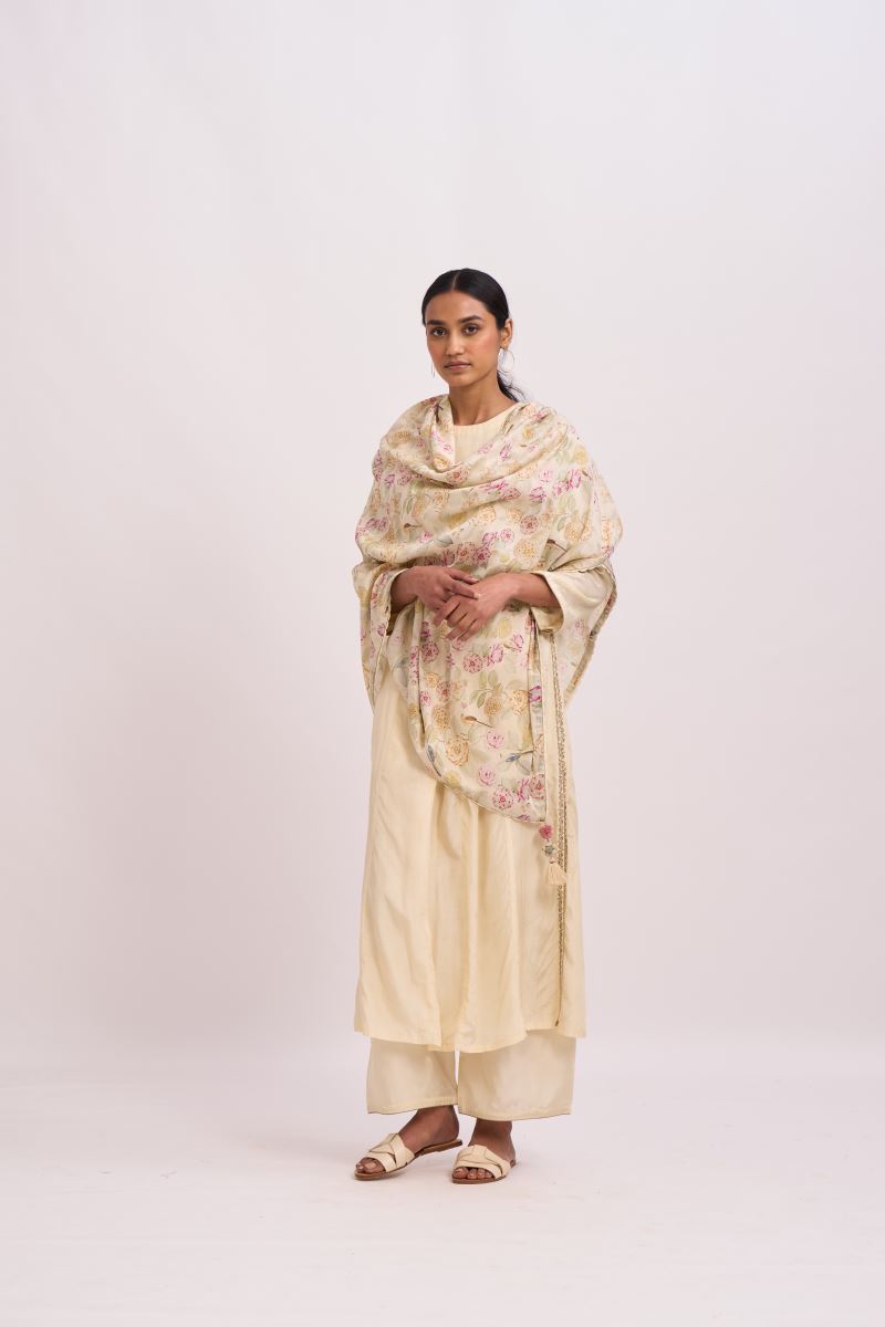 Buy - Ivory aavni kurta set | Elan Store