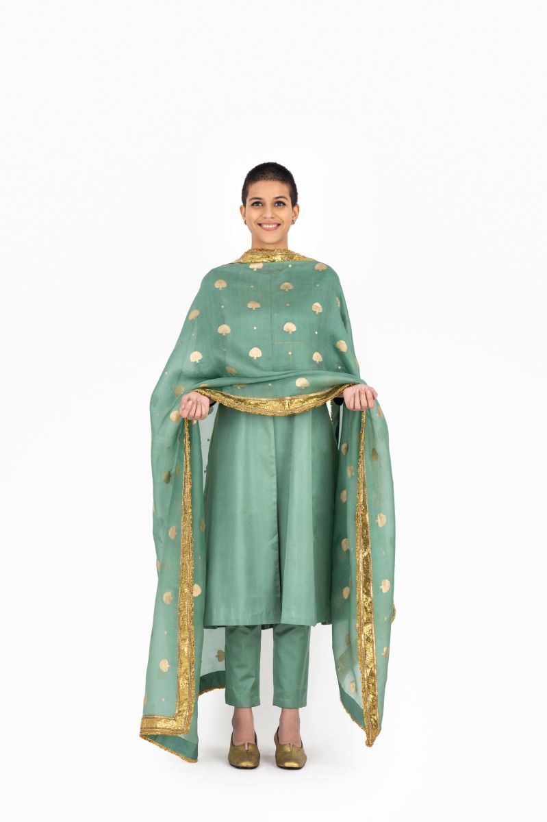 Buy - Jade green reena odhani | Elan Store