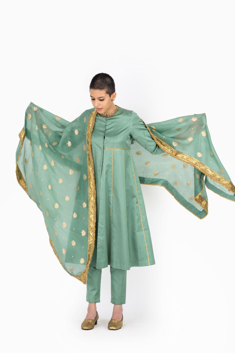 Buy - Jade green reena odhani | Elan Store