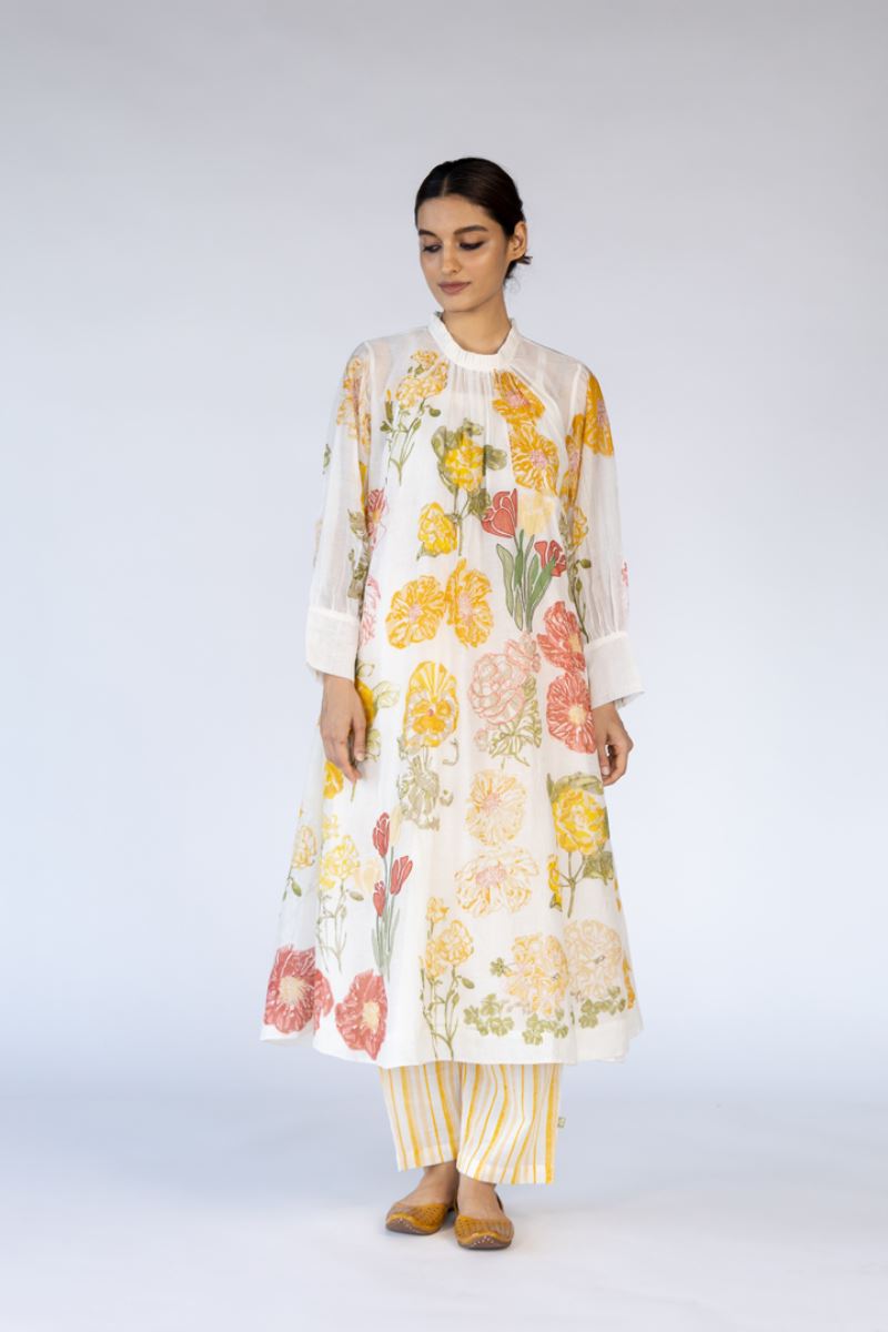 Buy - Marie garden yellow dress | Elan Store