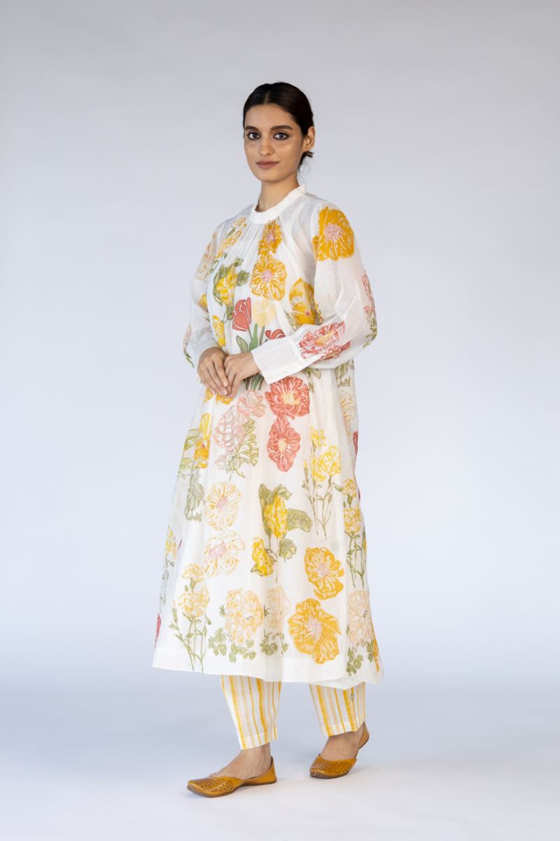 Buy - Marie garden yellow dress | Elan Store