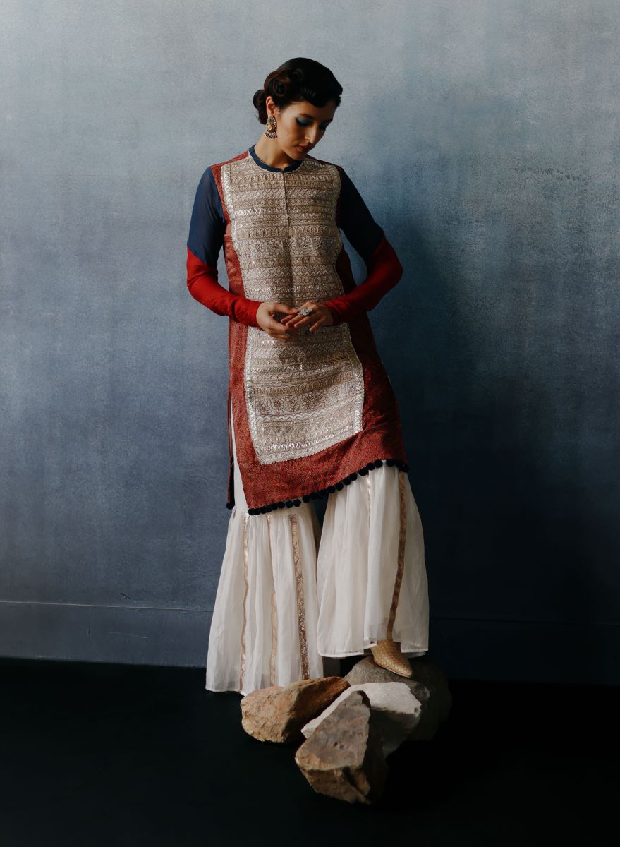 Buy - Neel fadat panel kurta set | Elan Store