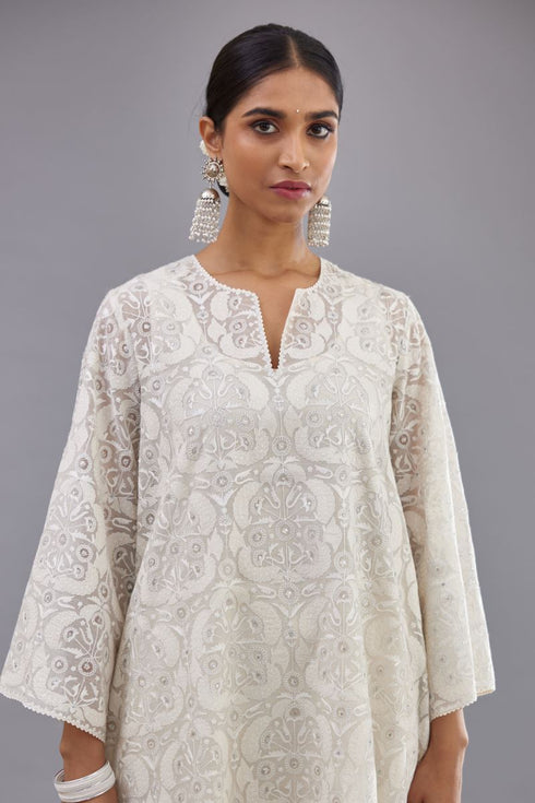 Buy - Pragya off white kurta set-15 | Elan Store