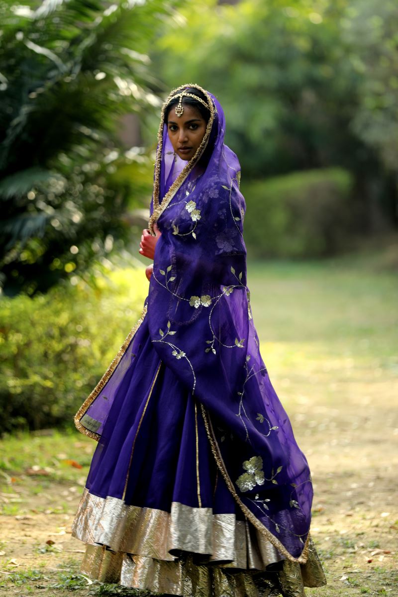 Buy - Purple gulaal ghagra set | Elan Store