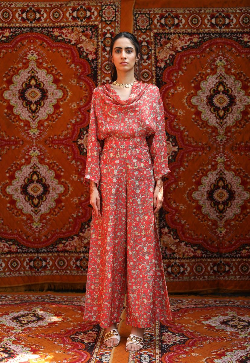 Buy - Rabat cowl top and high rise pants | Elan Store