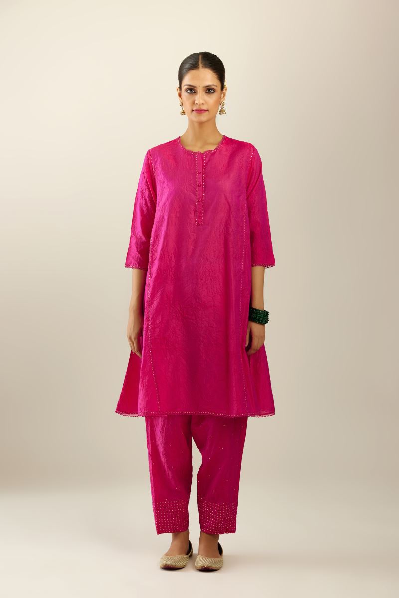 Buy - Revati raspberry kurta set | Elan Store