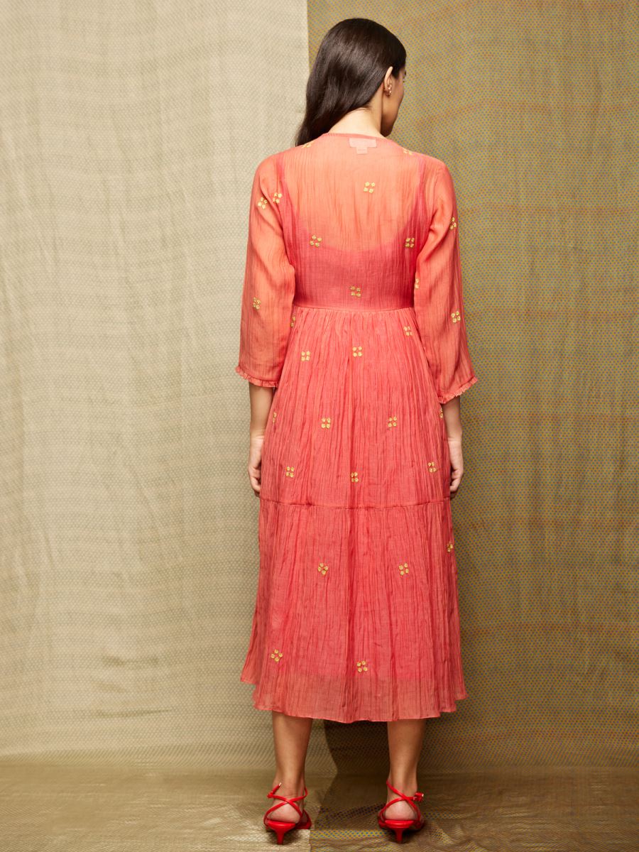 Buy - Rose red wrap dress | Elan Store