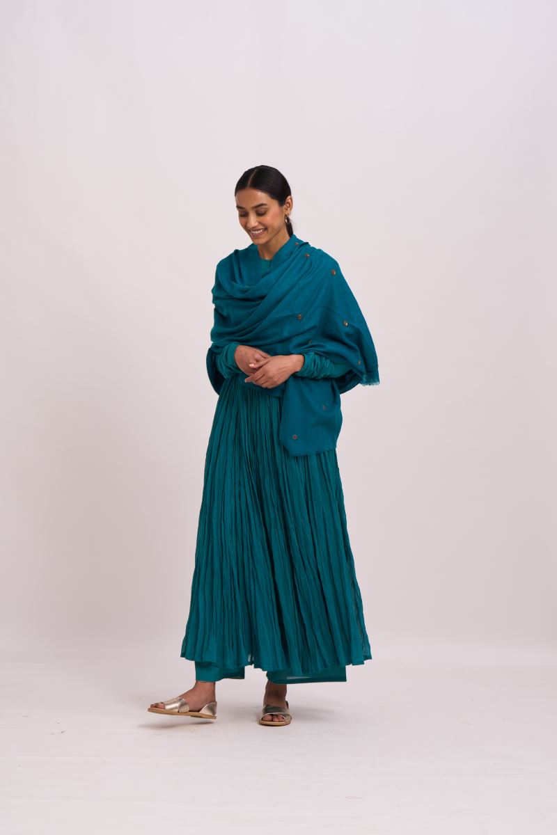 Buy - Teal shawl | Elan Store