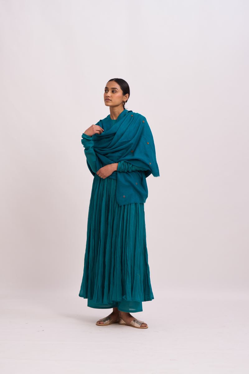 Buy - Teal shawl | Elan Store